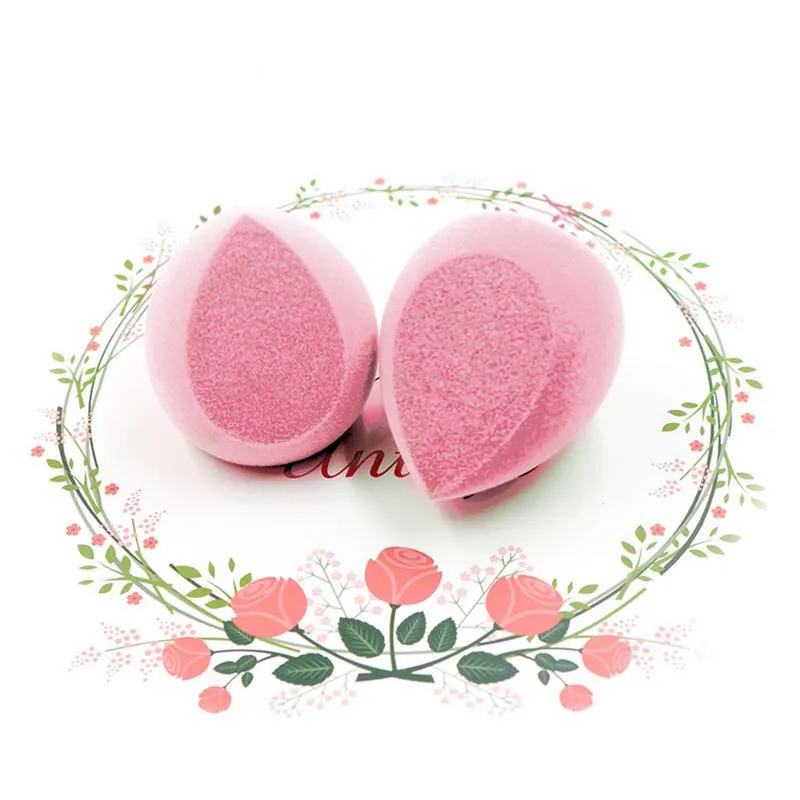O.Two.O Pink Flocking Water Droplets Face Puff Wet And Dry Beauty Tool ...
