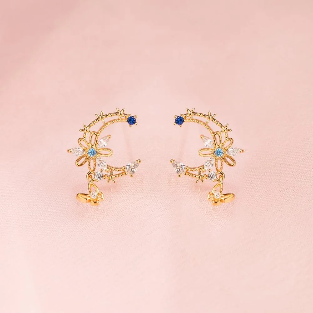 Spring New Design Fashion Girl Jewelry: Rose Gold Dainty Drop Earrings ...