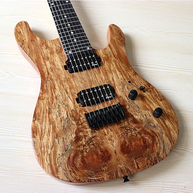 Custom Grand 7-String Electric Guitar with Maple Neck, High Gloss Top ...