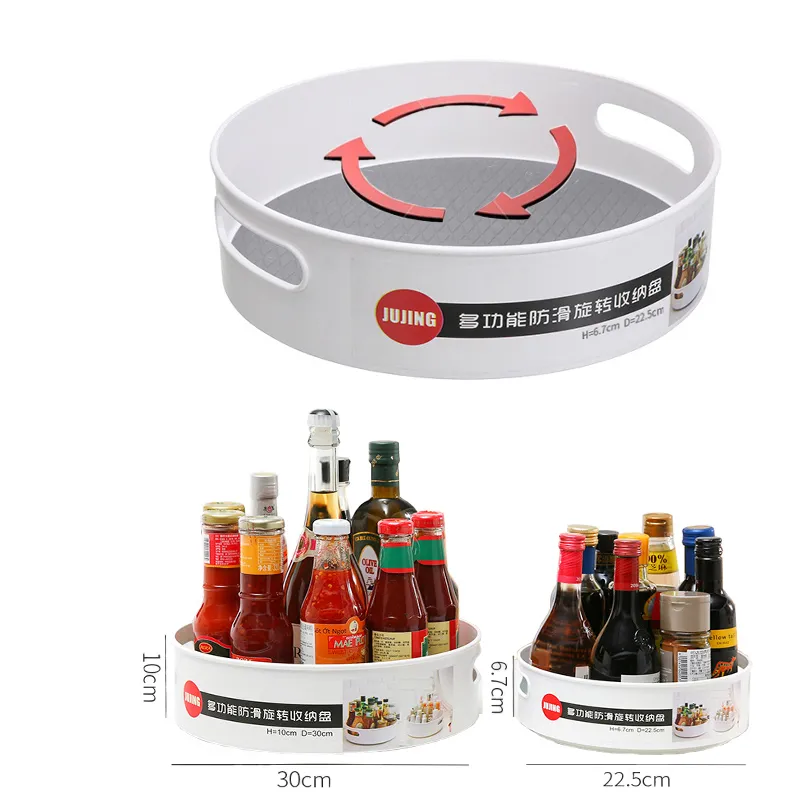 DHgate.com:360 Degree Rotating Tray, Non-Slip Spice Jar Organizer ...