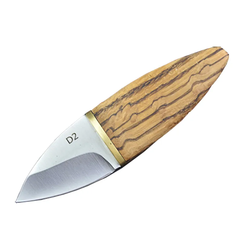 Small Fixed Blade Knife With Rosewood Handle And Leather Sheath Mini ...