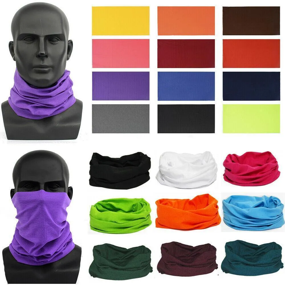 Multicolor Bandanas - 12 Pack Versatile Seamless Tube Scarf Headwear ...