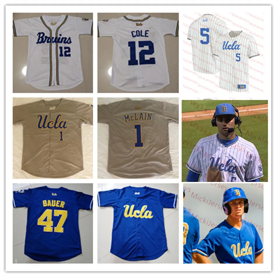 Custom UCLA Baseball Stitched Jersey 12 Emanuel Dean... From James ...
