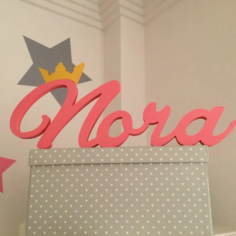 Personalized Name Wall Decor: Wooden Letter Name Sign With Crown For ...