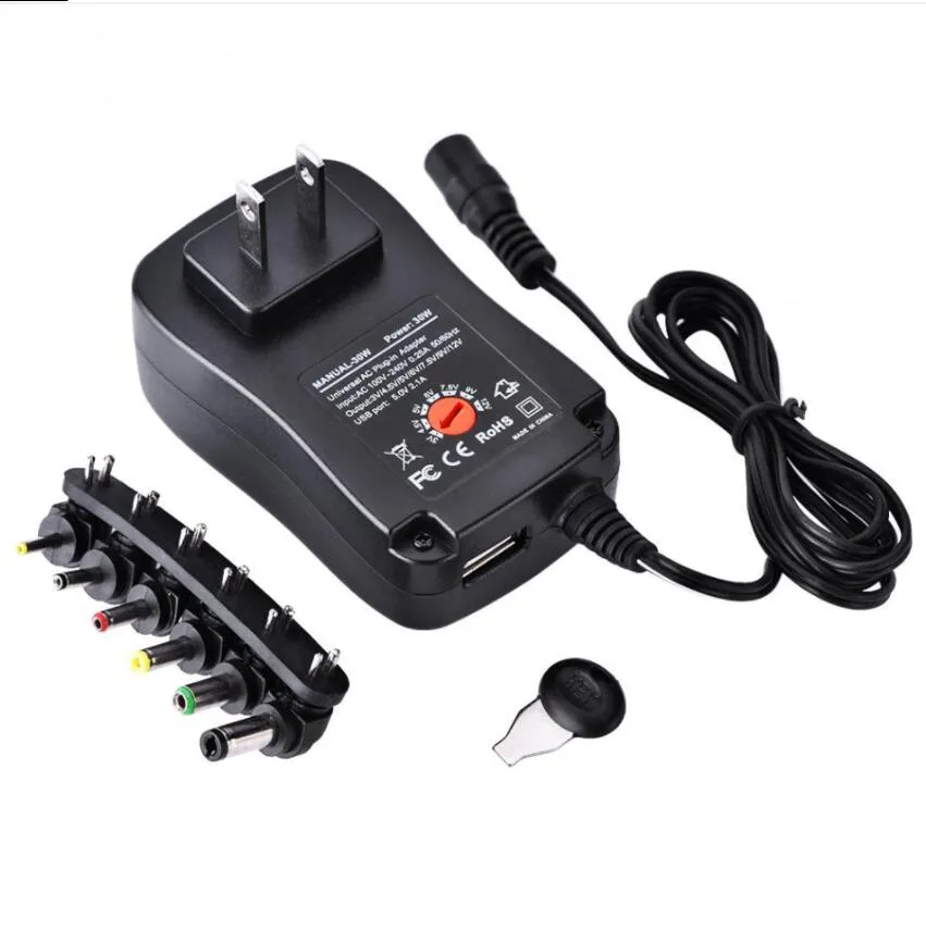 Universal Adapter AC DC Transformer 4.5V 3V 6V 7.5V 9V Adjustable ...