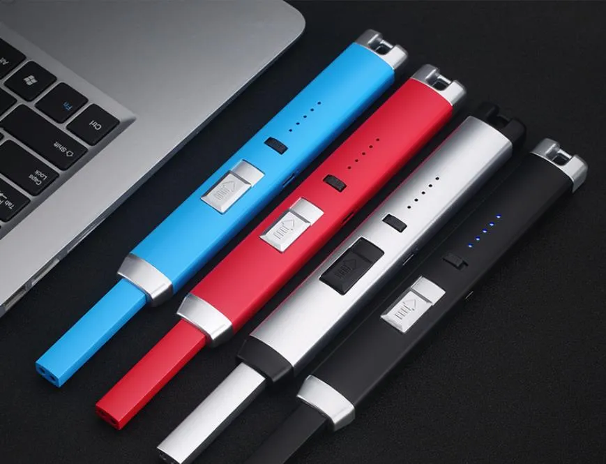 USB Electronic Kitchen Lighter Electric Rechargeable Windproof Metal ...