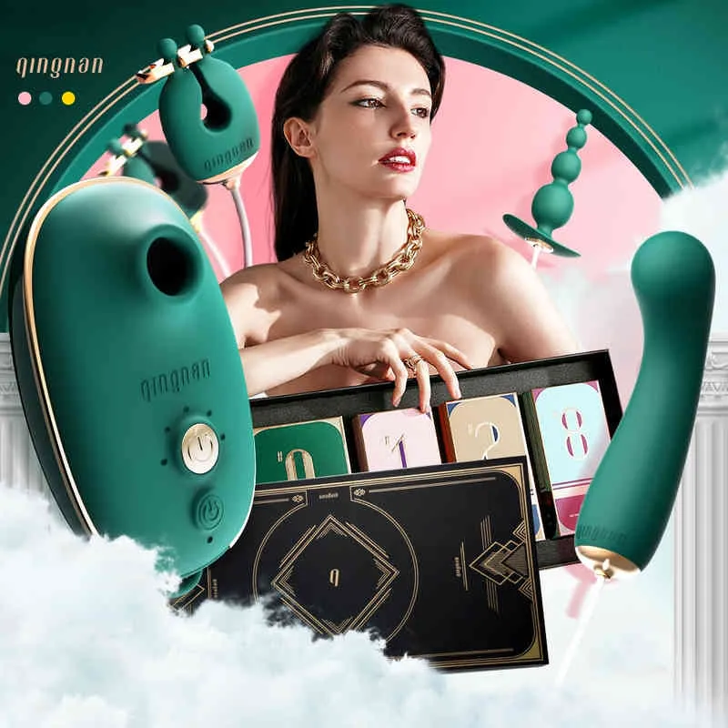 NXY Vibrators Qingnan Light Nan Women's Masturbation Set Fun Egg Skipping Sm Milk Clip Anal Plug ...