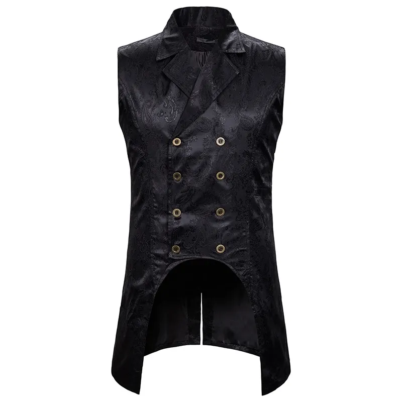 Mejor Precio En A Granel Mens Gothique Steampunk Double Breasted Gilet ...