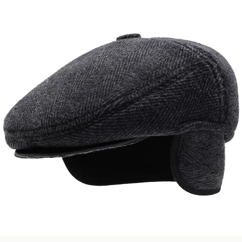DHgate.com:Berets Hats: Classic Wool Blend Newsboy Cap with Ear Flaps ...