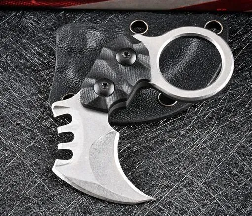 New Mini Small EDC Pocket Fixed Blade Claw Knife AUS 8A Blade 59HRC ...