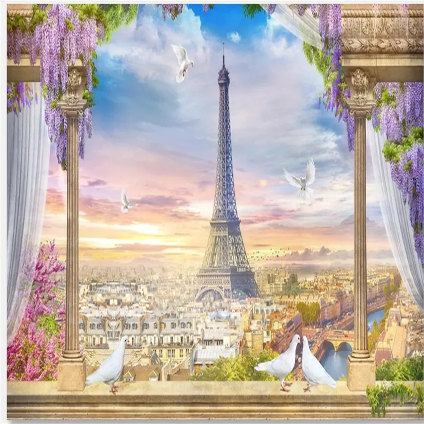 Paris Wallpaper 3d Holiday Destination Paris Giant Wall Mural Bedroom