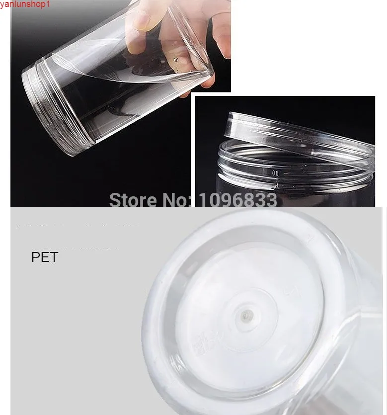 Set Of High Quality 200g/200ml Plastic Jars With Aluminum Lid Caps ...