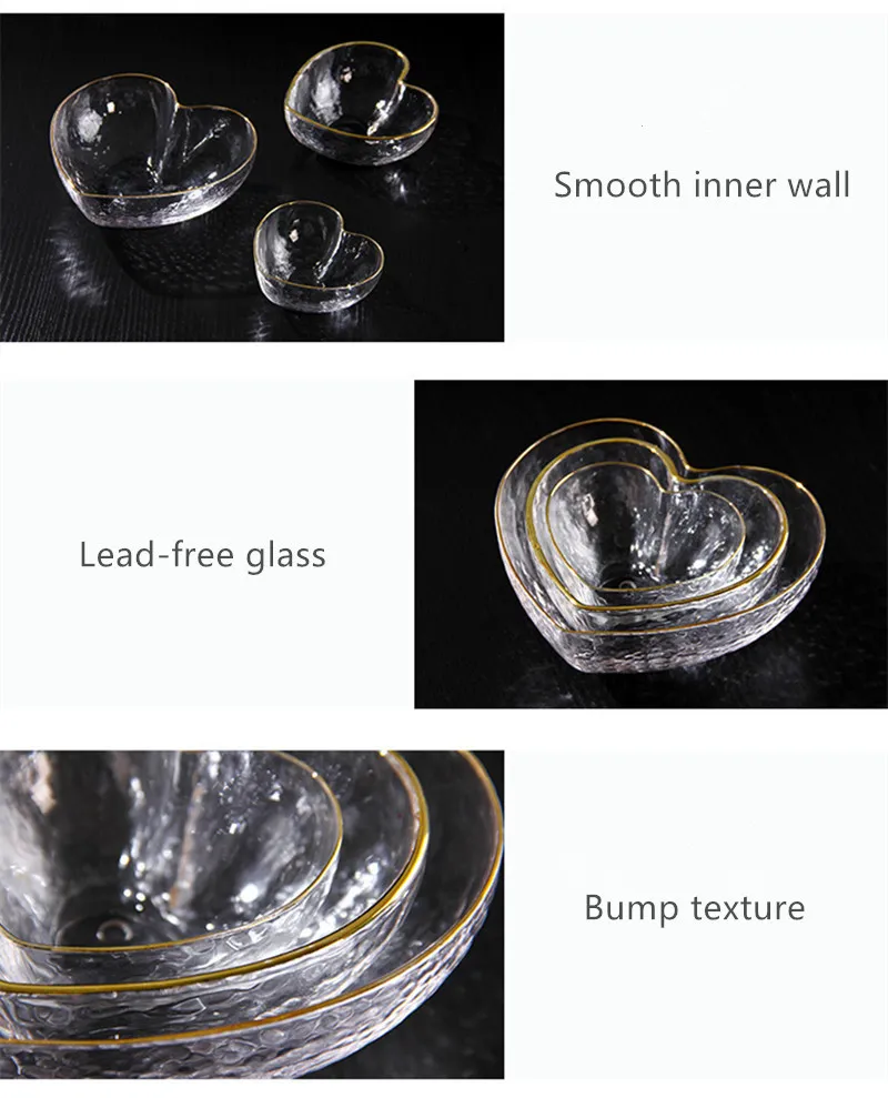 Gold Plate Glass Heart Tableware Set Vintage Salad, Fruit, Dinnerware ...