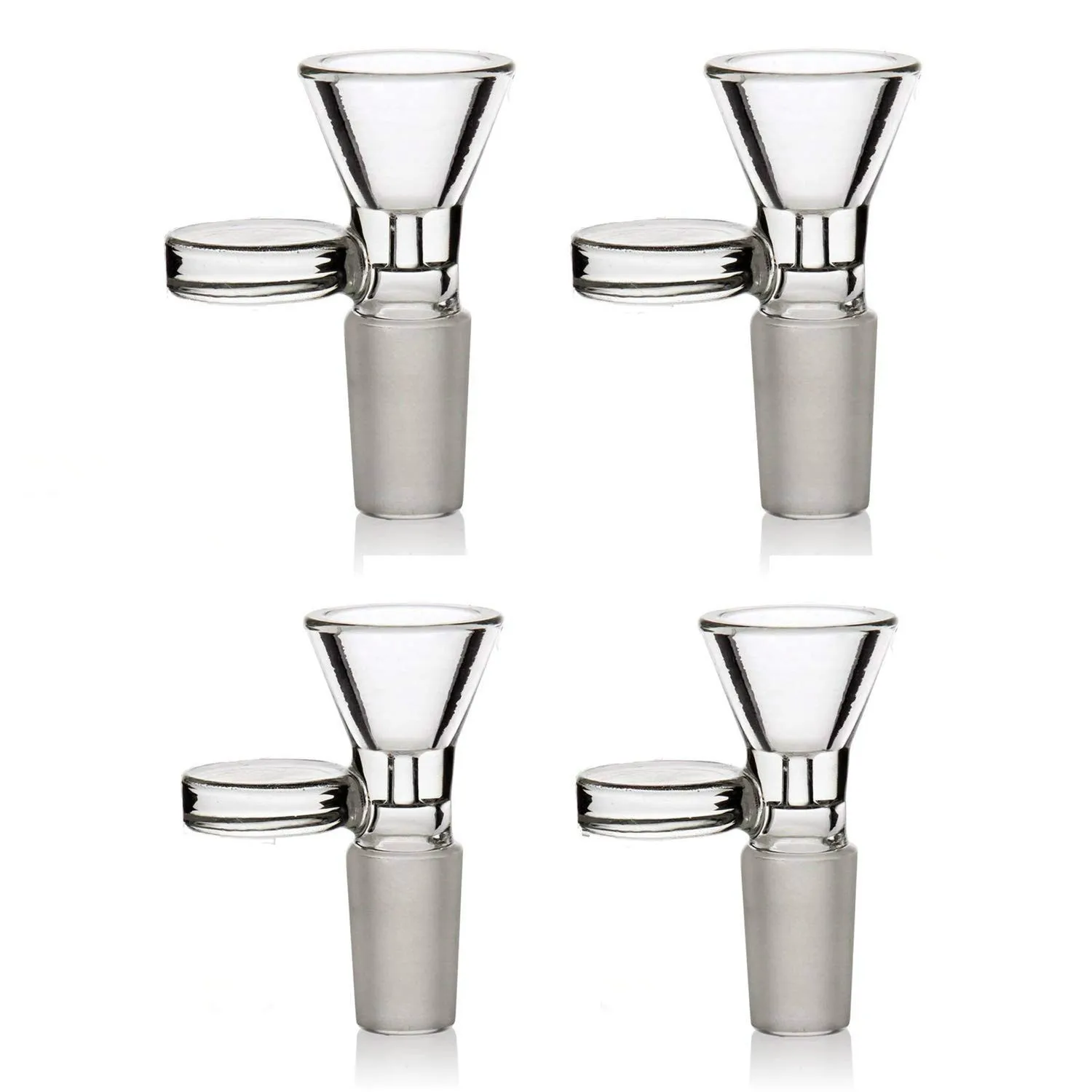 Clear 14mm Male Joint Glass Bowls Pyrex Glass Pipes Transparent Tobacco ...