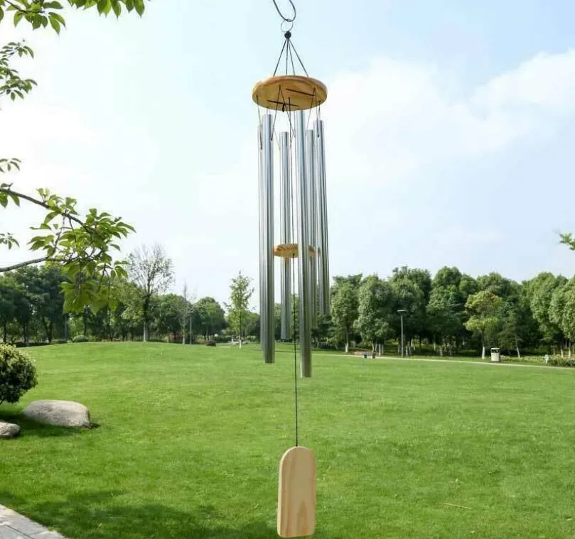 Grace Deep Resonant Antique Metal Wooden 6 Tube Windchime Chapel Bells ...
