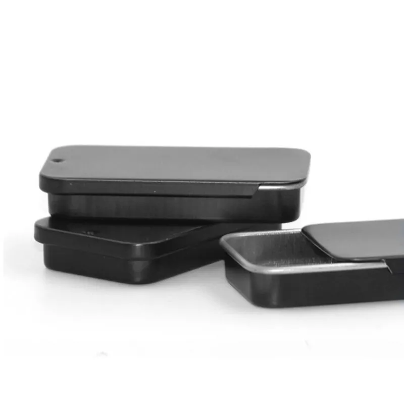Portable Black Sliding Cover Smoking Box For Dry Herb And Tobacco High ...