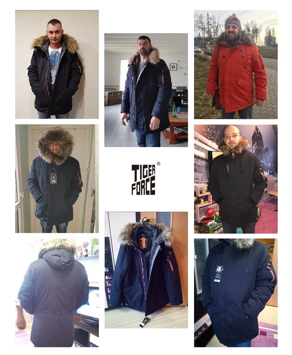 TIGER FORCE Men's Winter womens ski parka with Padded Cups, Artificial ...