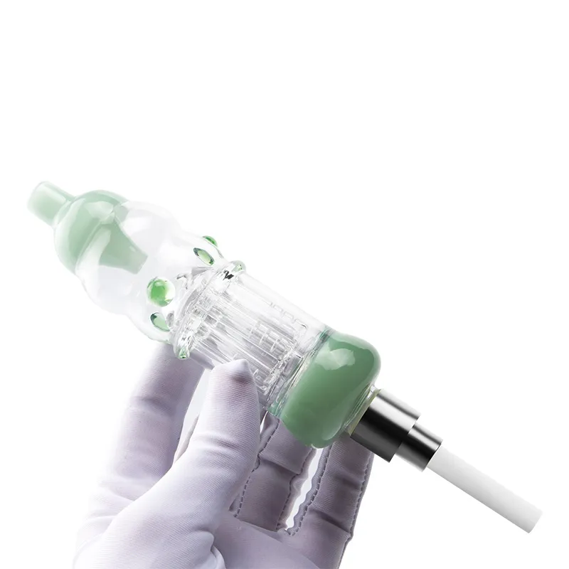 Dropshipping CSYC NCful Glass Water Bong With Ceramic Quartz Nail, OD 32mm Arm, Tree Perc, And 7 ...