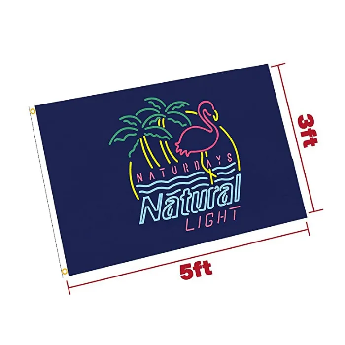 Naturdays Outdoor Flag: Man Cave Wall Beer Banner, Natural Light, 3 x 5 ...