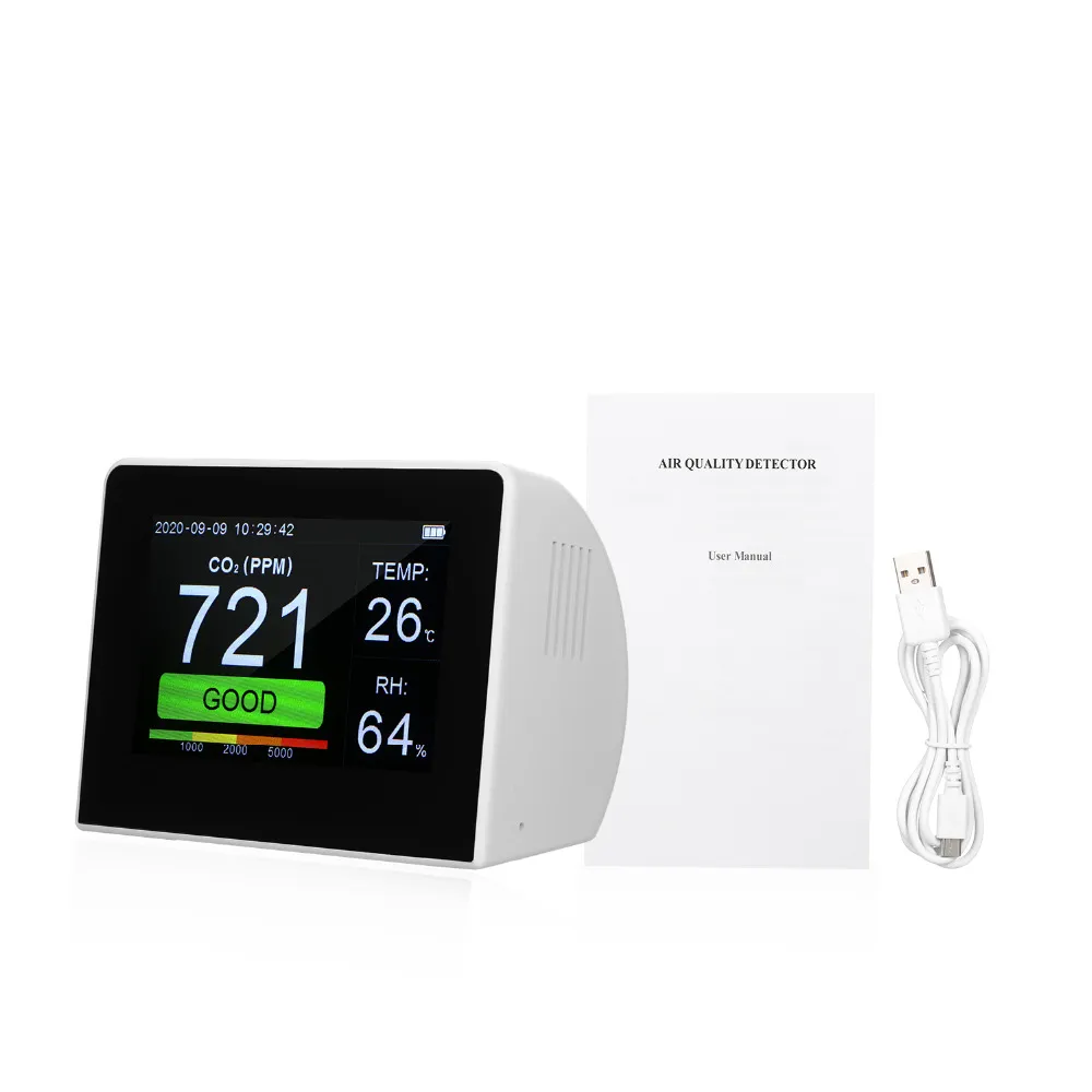 Portable CO2 Detector - Accurate Air Quality Tester with Temperature ...
