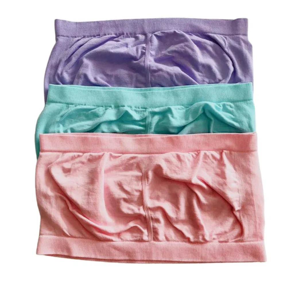 Seamless Bandeau Bra Crop Top Set: Stretchy & Strapless. Hot and Sexy ...