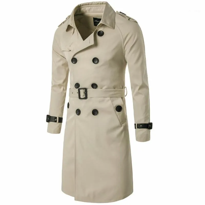 DHgate.com:British Style Mens Trench Coat: Classic Double-Breasted Slim ...