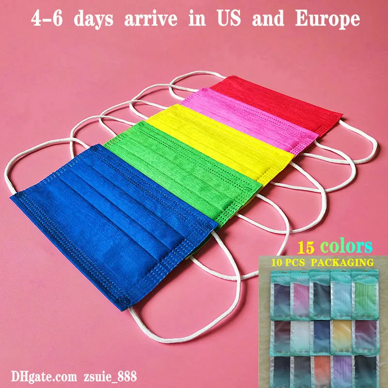 DHgate.com:10 Pack Disposable Designer Face Masks, Non-Woven Anti-Dust ...