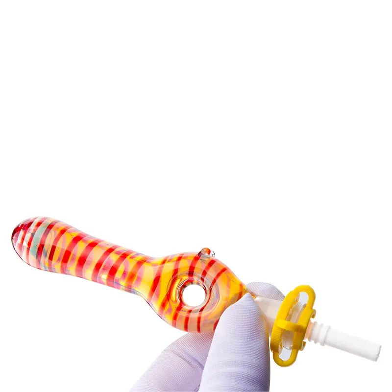 CSYC NC055 Dab Rig Smoking Pipe 10mm Titanium Ceramic Quartz Nail Clip ...