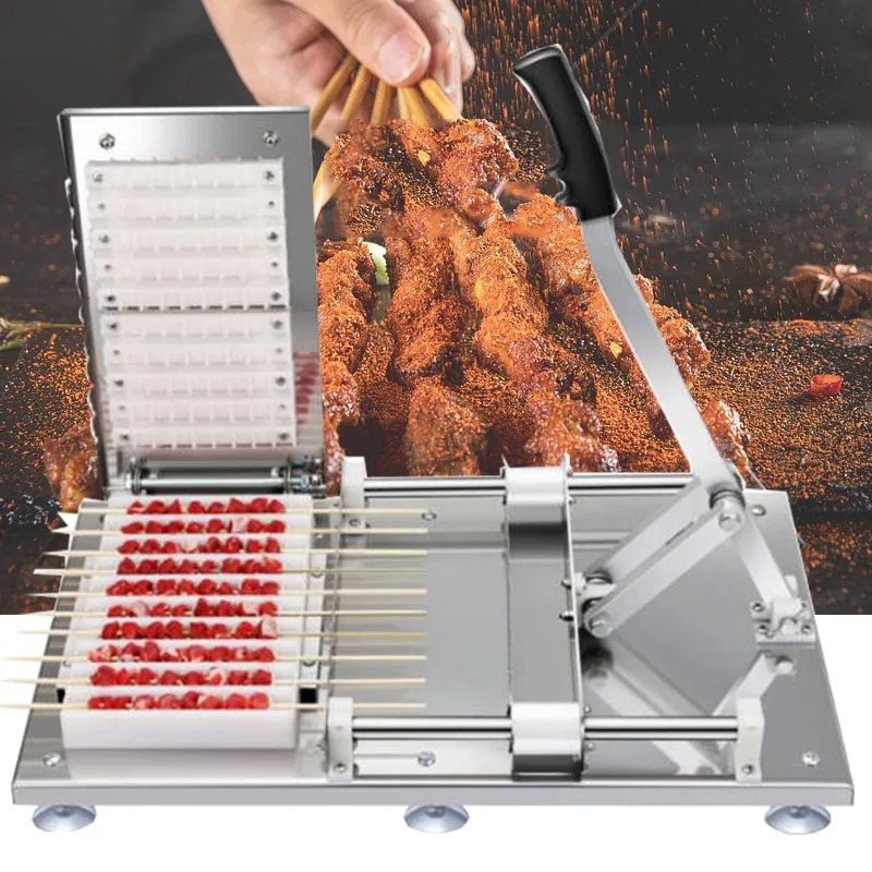 Brochette Manuelle Satay MachineBarbecue Kebab Maker Viande Brochettes ...