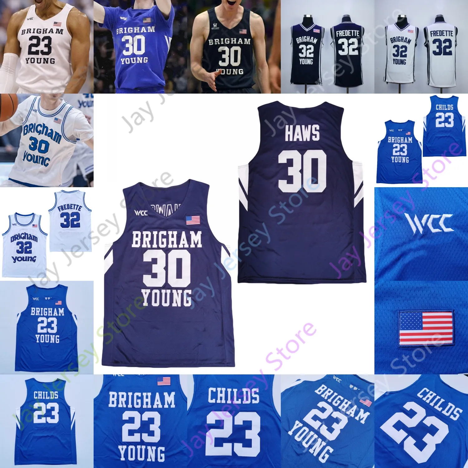 DHgate.com:Brigham Young Cougars Basketball Jersey - Official NCAA ...