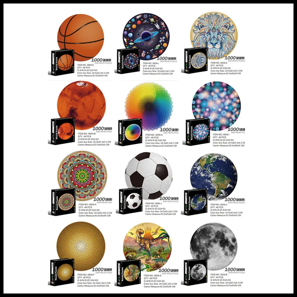 Round Full Moon Large Jigsaw Puzzle with Big Pieces Educational ...