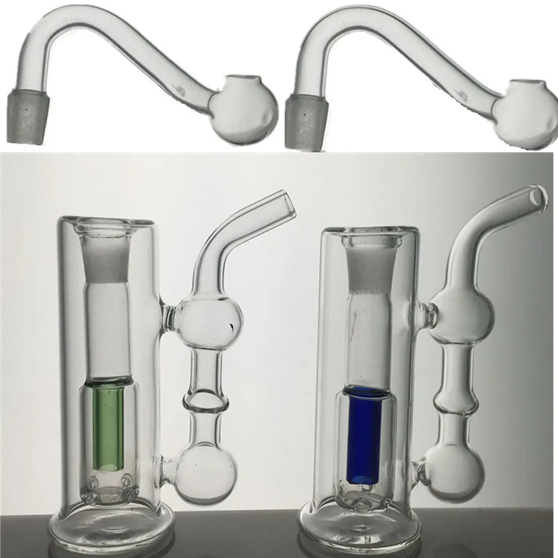 Mini Colorful Glass Oil Burner Bong Water Pipes With Recycler Mini Dab ...
