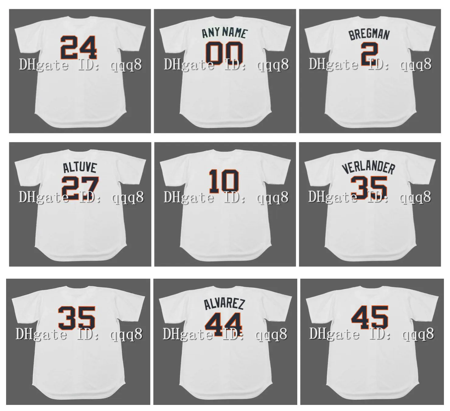 Throwback Houston Colt .45's Baseball Jerseys 24 JIMMY WYNN 2 NELLIE ...