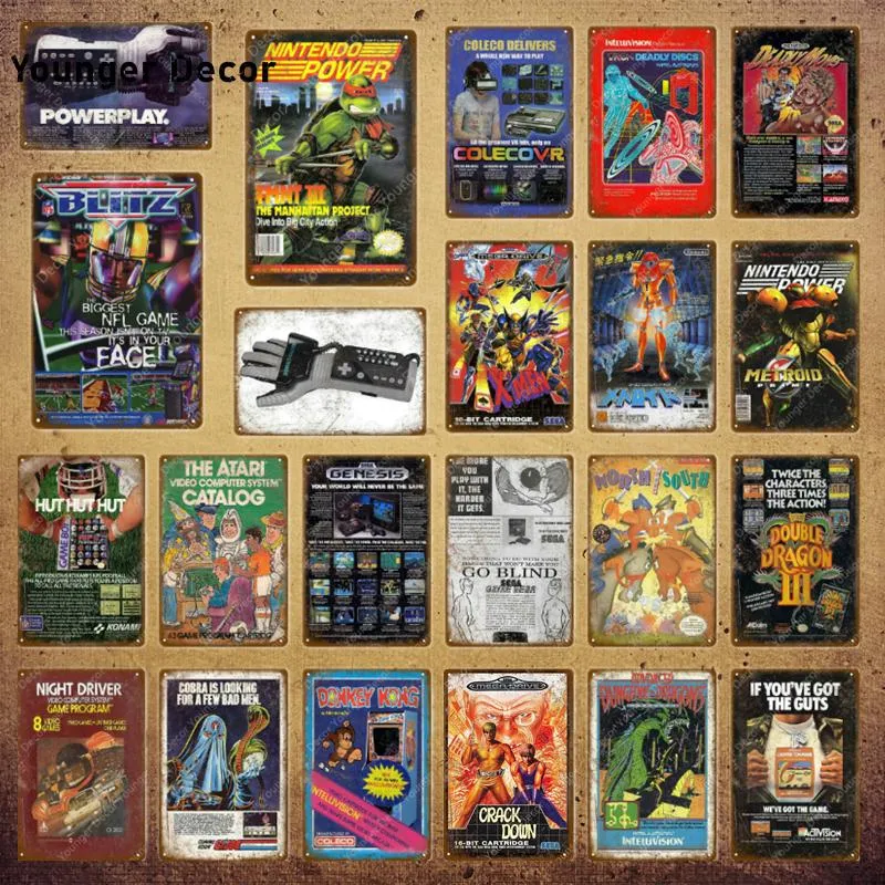 Classic Japan Gaming Metal Sign Vintage Video Game Wall Art For Game ...