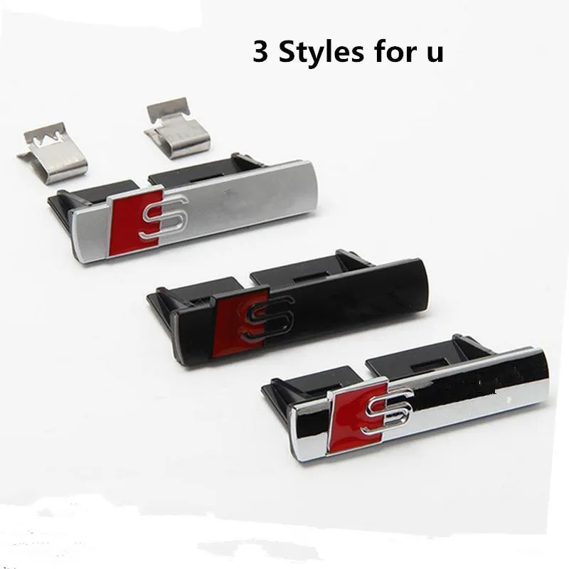 Auto 3D Metal S Line Line Sticker Car Front Grille Emblem Emblem ...