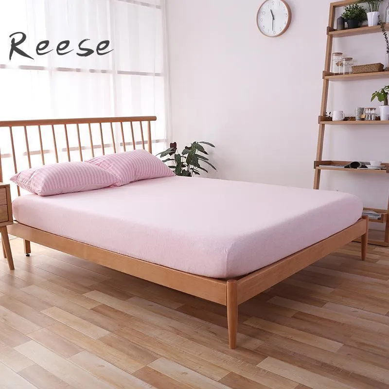 Queen Size Flat Bed Sheets Japanese Style Yarn Dyed Bed Sheet Set Solid ...