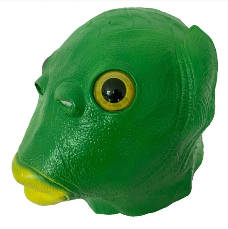 Latex Fish Head Full Animal Mask With Open Mouth Perfect For Adult ...