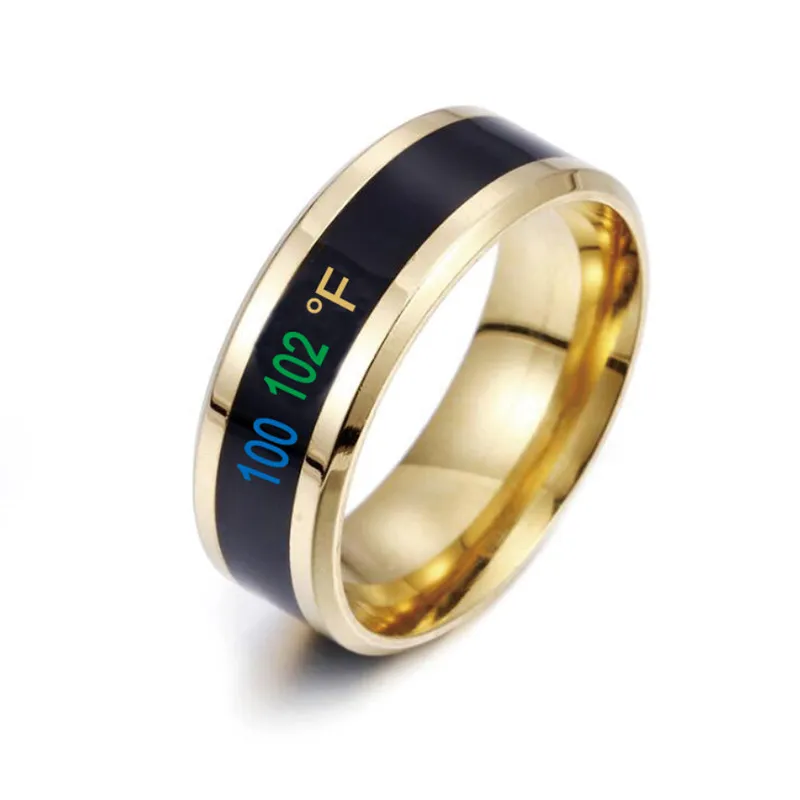 Titanium Steel Mood Rings For Women Men, Temperature Sensitive Color ...