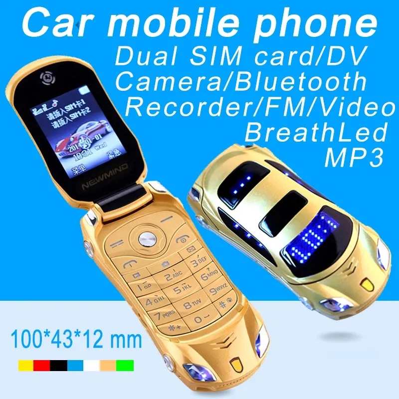 DHgate.com:Newmind F15 Flip Phones: Stylish Mini Cartoon Sports Car ...