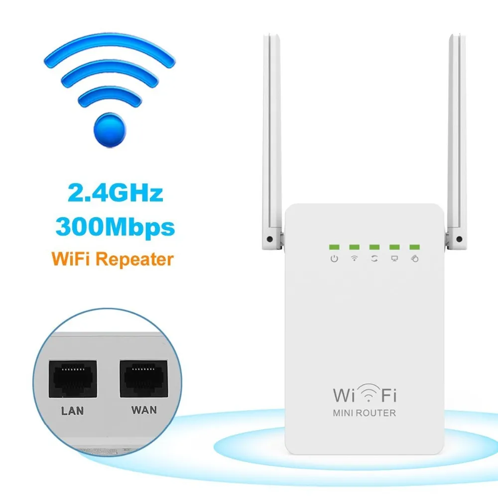 Wireless Router WIFI Repeater Access Point 300Mbps Antennas Signal ...