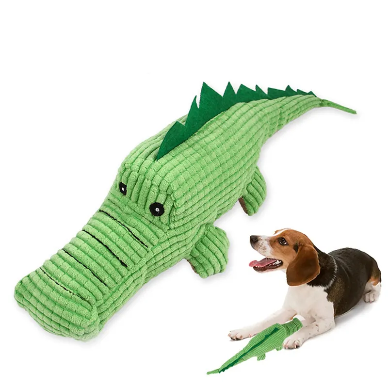 Cute Crocodile Chew Toy With Plush Sound For Medium To Small Breeds ...