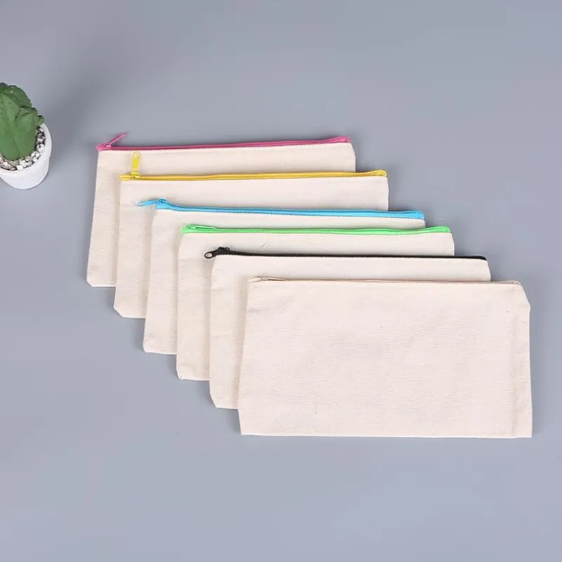 Canvas Pencil Bags: 4 Sizes DIY Heat Transfer Sublimation Makeup ...