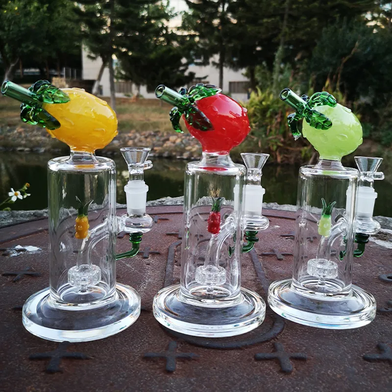 Bulk Order Unique Pineapple Fruit Glass Bong With 14mm Female Joint And ...