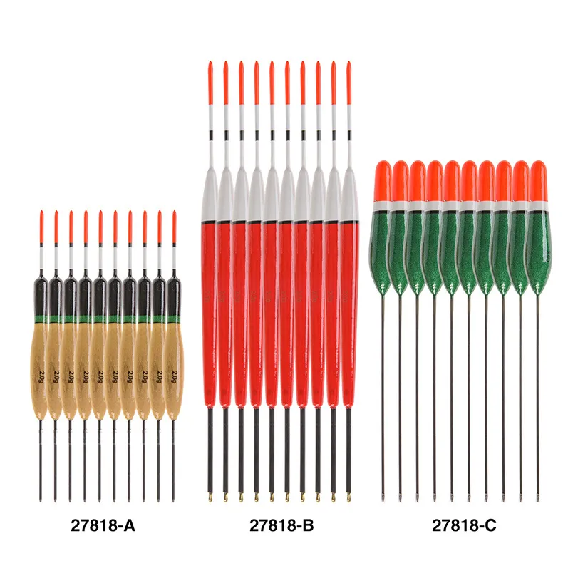 Premium Fishing Floats Set - Paulownia Wood Bobbers, Vertical Buoyancy ...