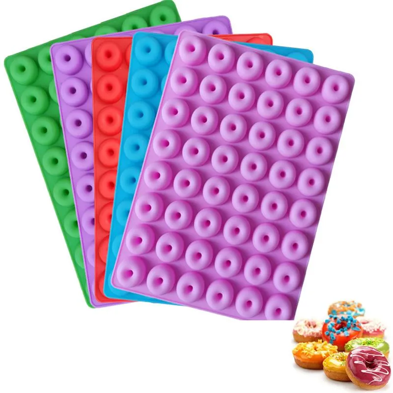 Mini Donut And Biscuit Silicone For Molds Set 48 Cavity Round Silicone ...