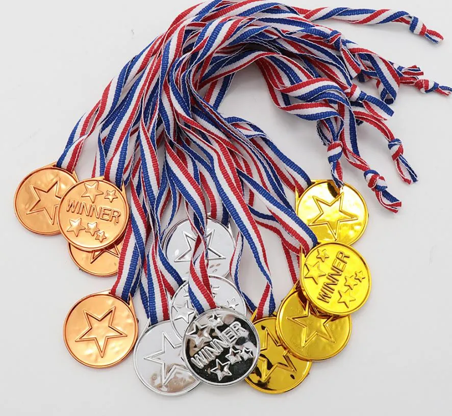 Gold Silver Bronze Award Pins for Students: Winner Medals with Ribbon ...