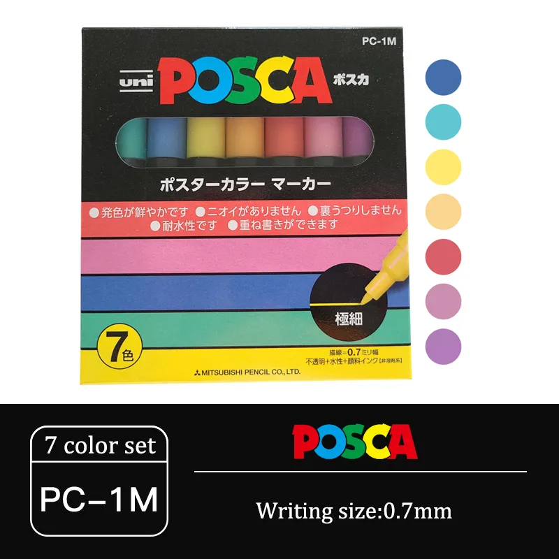 Wholesale UNI POSCA Water Based POP Poster Advertising Pen Set Back PC ...