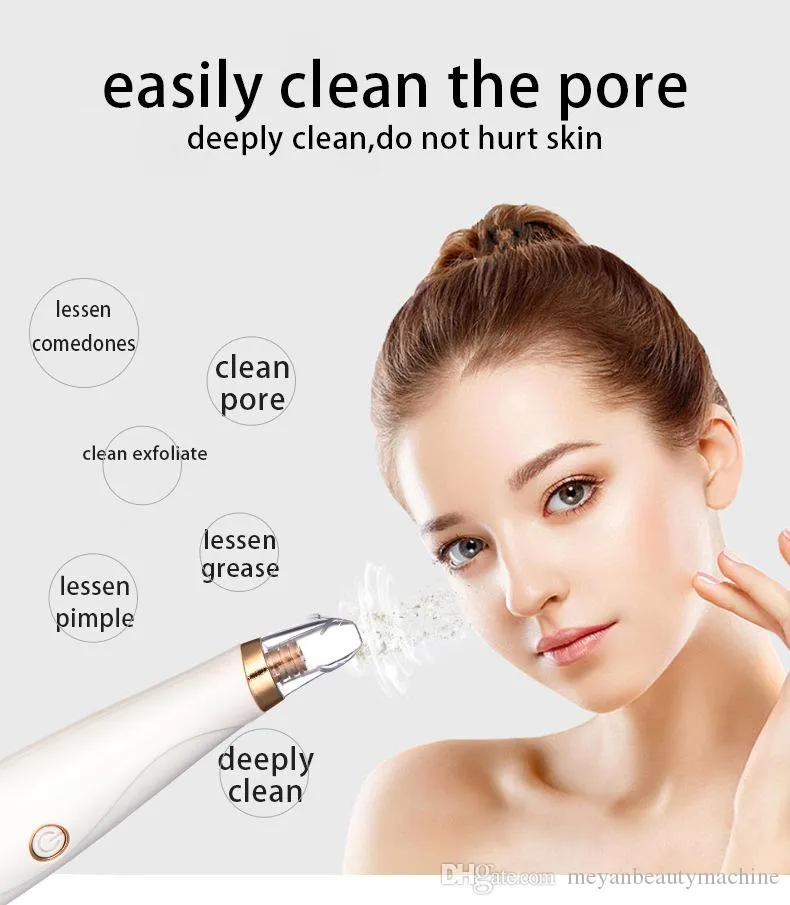Pore Cleanser Tool Electric Facial Pore Vacuum For Blackhead & Acne ...