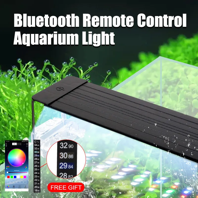 Led Aquarium Light With Timer, Dimmable RGB Fish Tank Lights, Aluminum ...