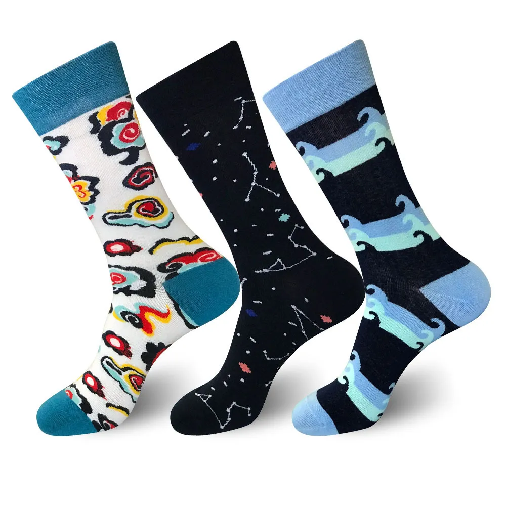 Wholesale Mens Colorful Mens Cotton Compression Socks With Graphics And ...